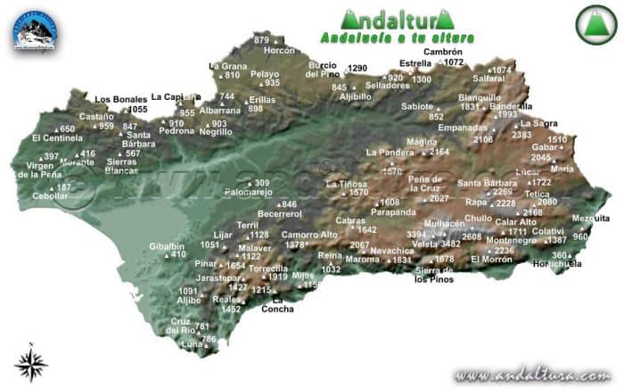 Relieve de Andalucía - Andaltura